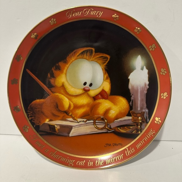 Garfield | Accents | Vintage Garfield Plate | Poshmark